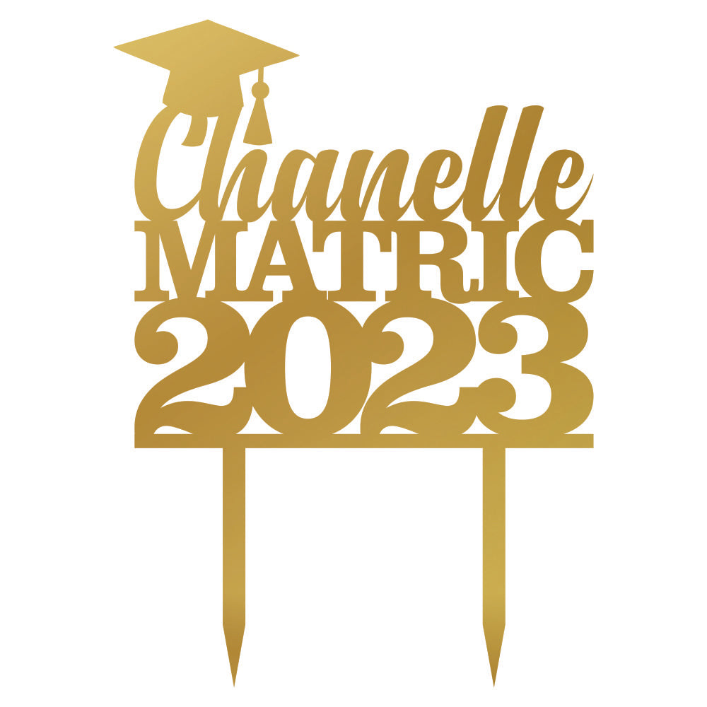 Cake Topper - Matric (Name&Year) – FAC Vredendal